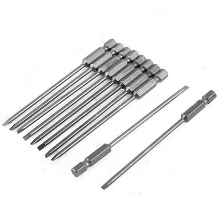 10pcs 100mm Long 3mm Flat Straight Magnetic Tip Slotted Screwdriver ...