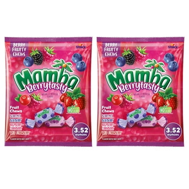 Mamba Berrytasty Fruit Chews Chewy Candy, 3.52 oz Regular Bag - (1 Pack ...