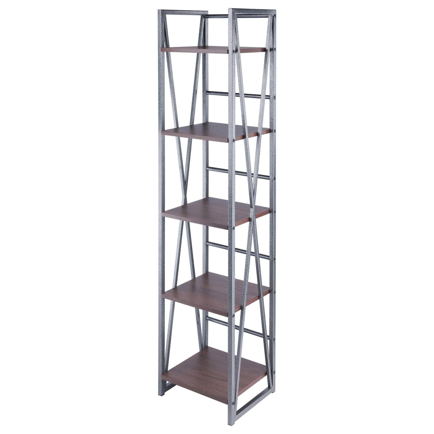 Click here for Winsome Isa 5-Tier Shelf Graphite And Walnut 14.1... prices