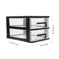 2 Layers Transparent Desktop Drawer Organizer Plastic Mini Cosmetics ...