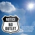 Notice No Outlet 12 inch X 12 inch Shield Shaped Heavy Duty 3.2 mil ...