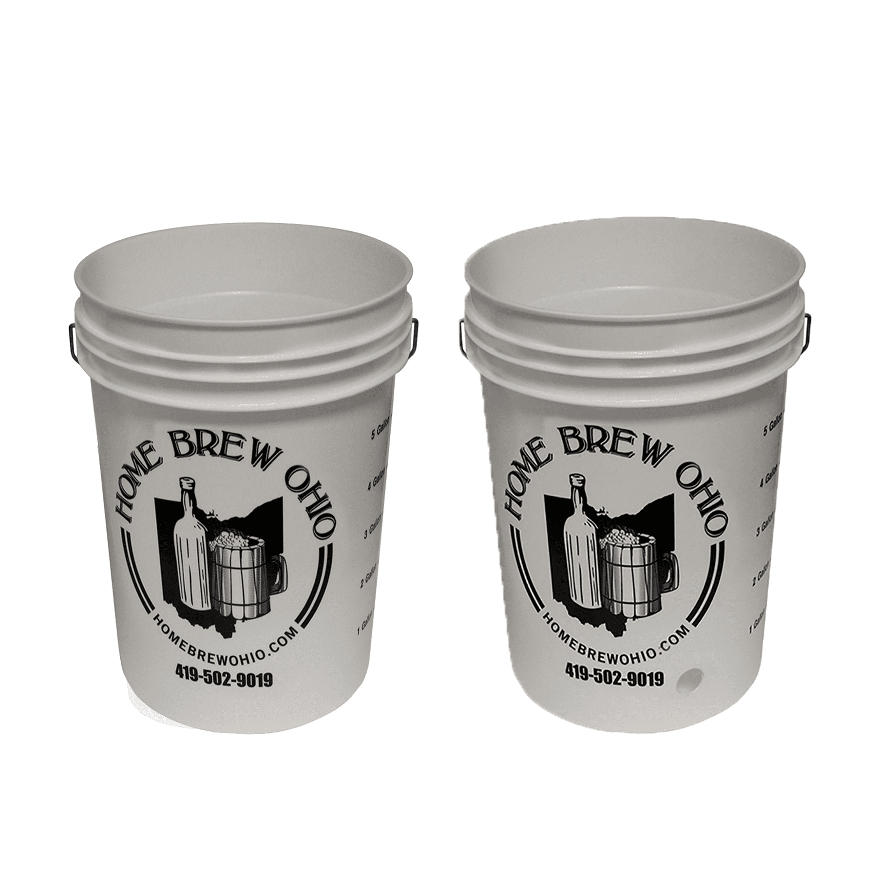 Home Brew Ohio Plastic Fermentation Bucket Combination (6.5 Gallon ...