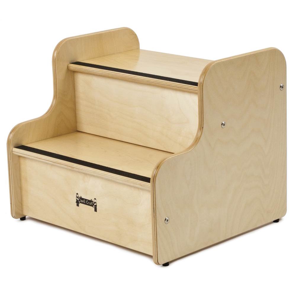 15 in. Step Up Deluxe Stool in Natural - Walmart.com - Walmart.com