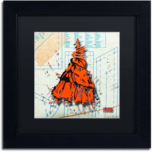 Trademark Fine Art "Shoulder Dress Orange n Black" Canvas Art by ...