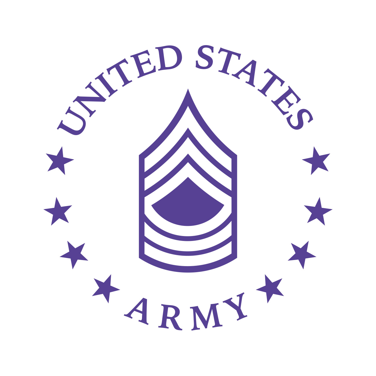 E-8 Master Sergeant US Army Rank Sticker Decal Die Cut - Self Adhesive ...