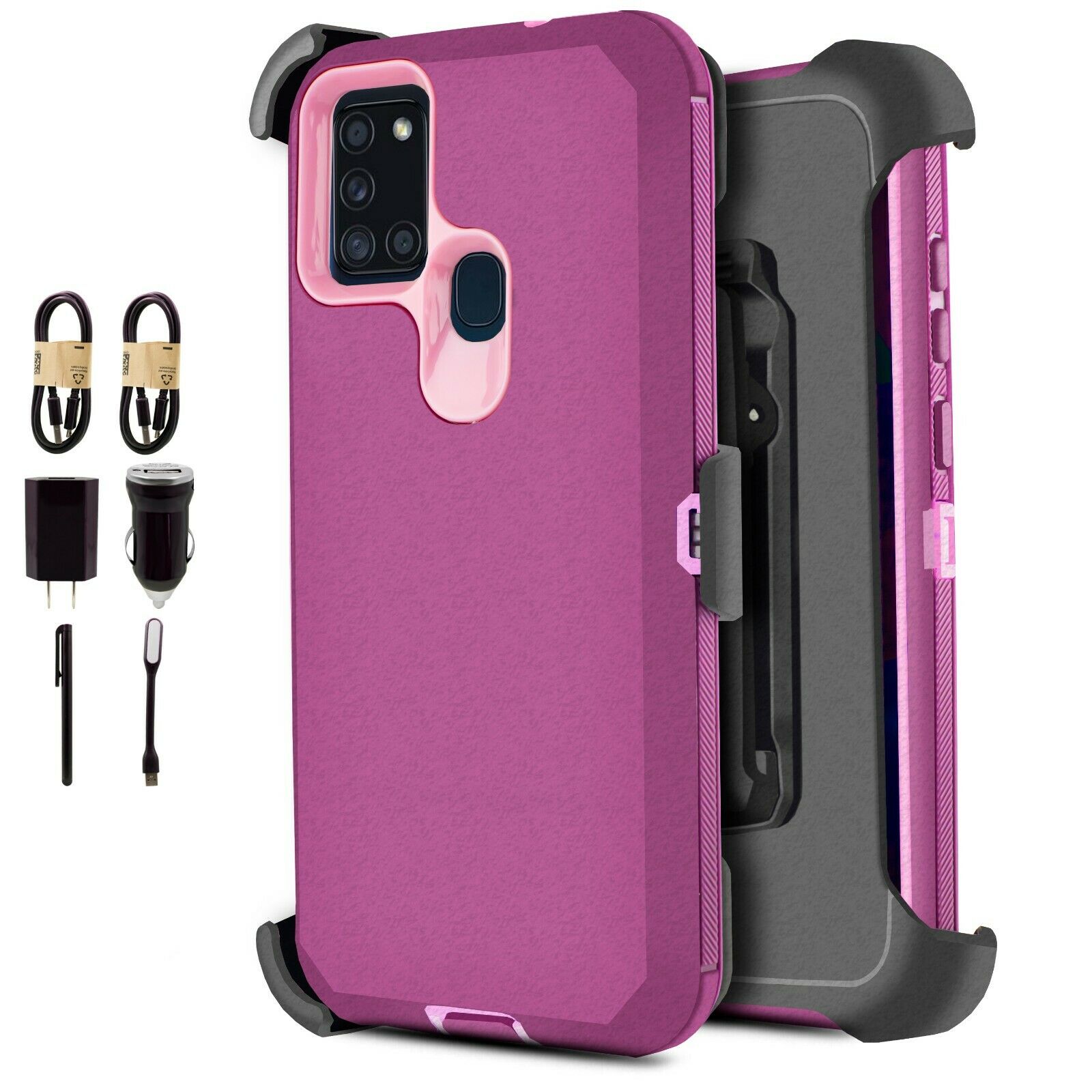 Value Pack ! for Samsung Galaxy A21S case Phone Case 360° Cover Clip ...