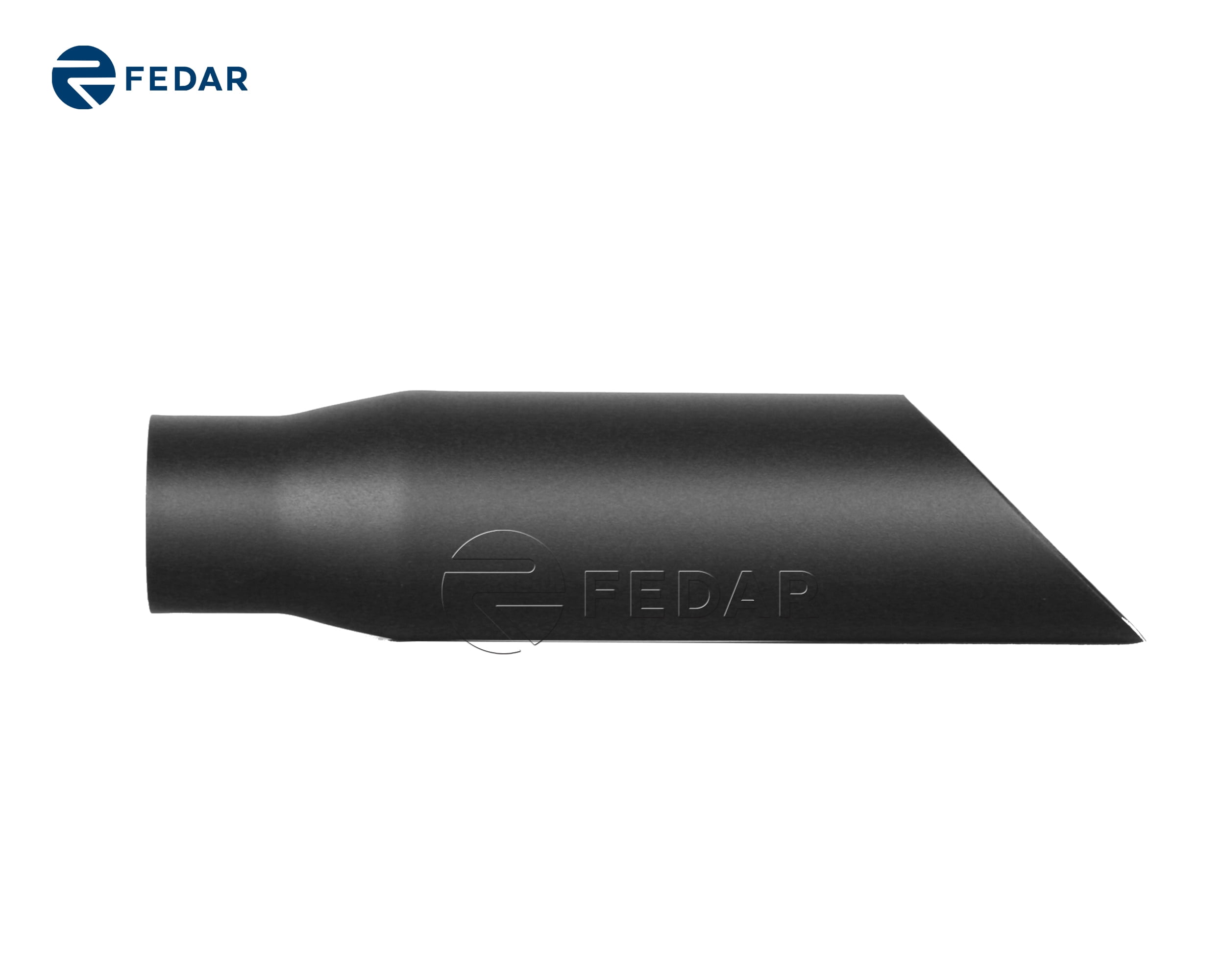 Fedar Inlet 2.25 Outlet 3 in. Length 12 Slant Angle Cut Exhaust Tip ...