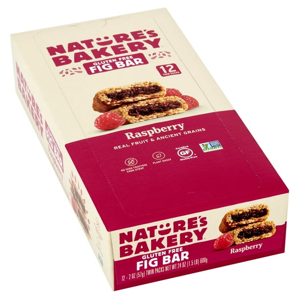 Nature's Bakery Raspberry Gluten Free Fig Bar, 2 oz, 12 count - Walmart.com