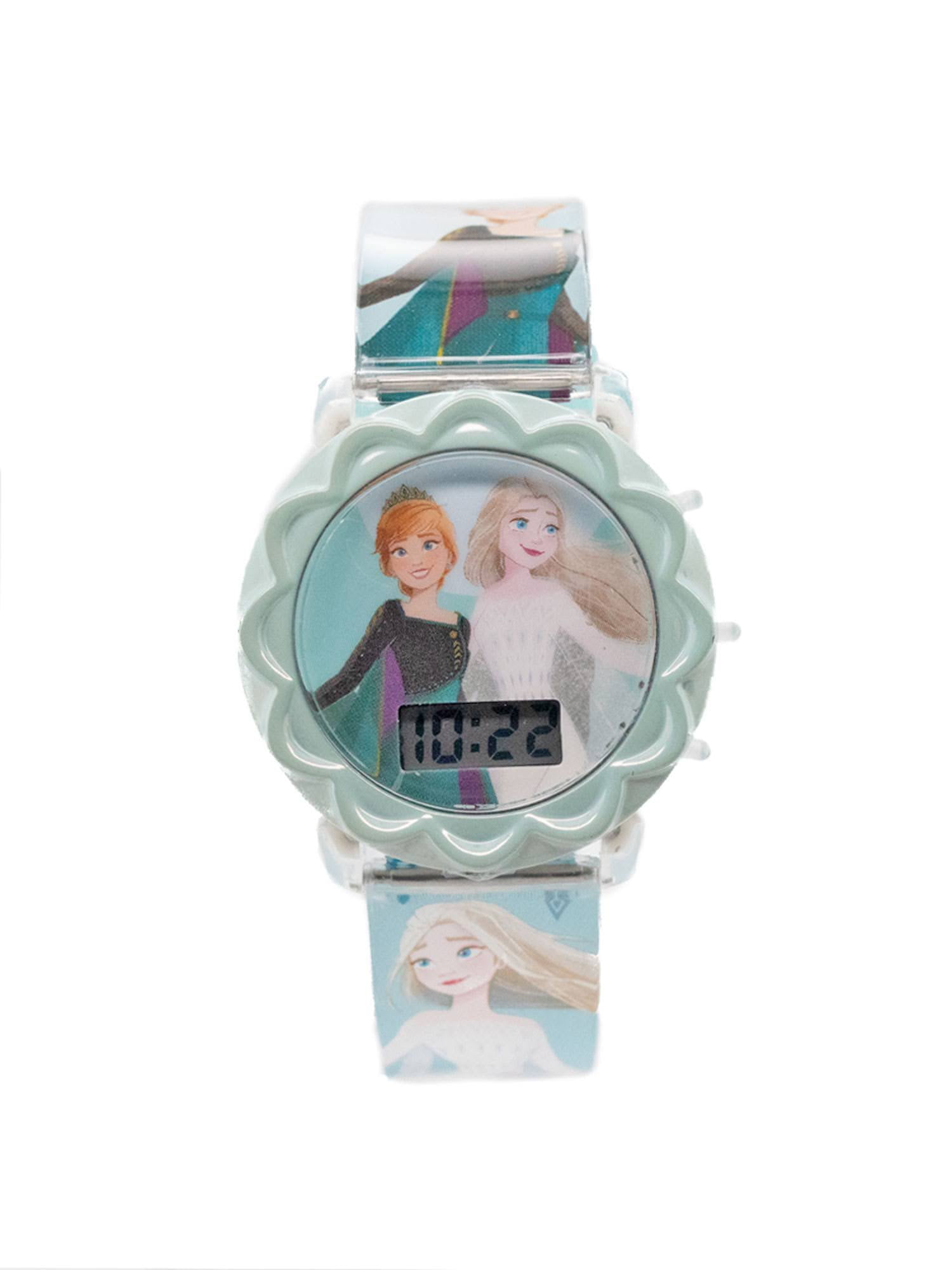 Disney Frozen Unisex Children's LCD Watch with Silver Bezel in Light ...