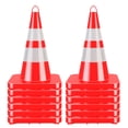 12 Pack Traffic Safety Cones, 28in Parking Cones with Reflective Collar ...