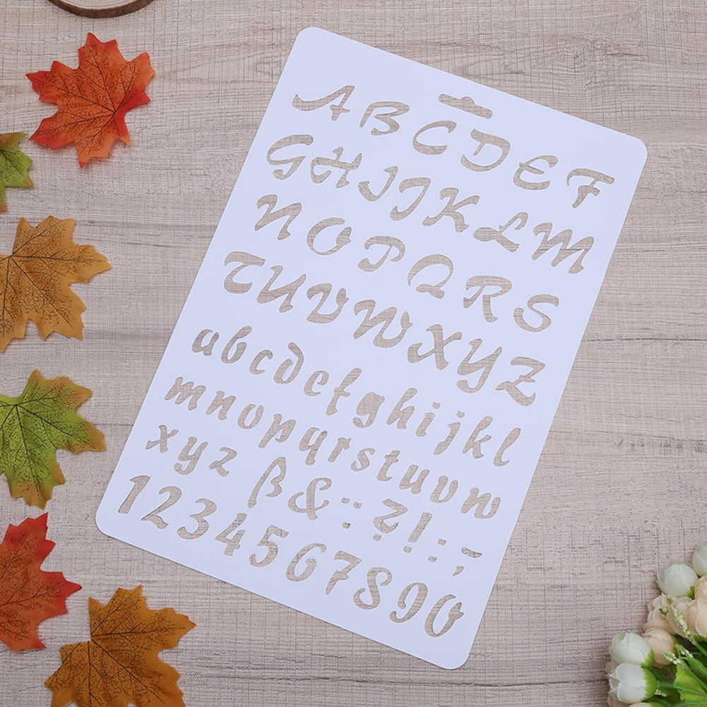 Letras Stencil Letra Alfabeto Stencils Pintura Papel Arte Número ...