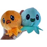 Reversible Mood Plushie - Set of 2 Octopus Animal Stuffed Toy, Happy ...