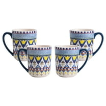 Bico Margret's Garden Ceramic Mugs, Set of 4, for Coffee, Tea, Drinks ...