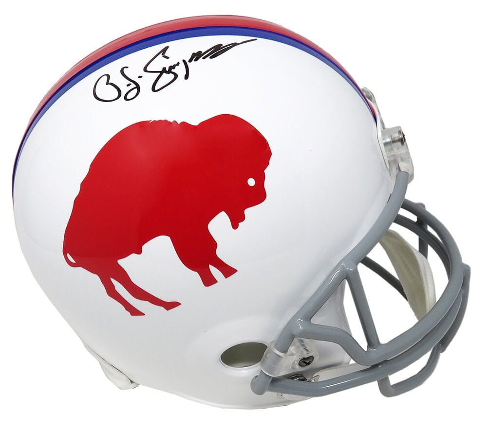 O.J. Simpson Signed Buffalo Bills Throwback White Riddell Full Size ...