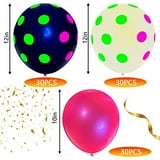 Hvxrjkn 90Pc UV Neon Balloons, Glow In Dark for Birthday, Wedding ...