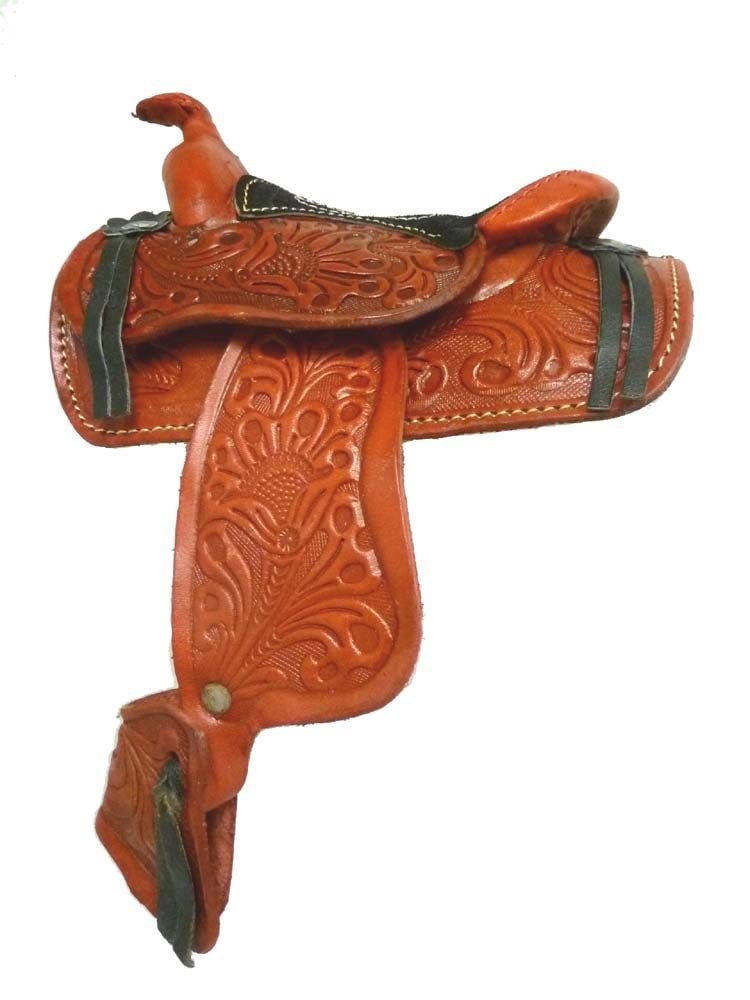 Western Light Brown - Natural Leather With Steel Dees Bucking Rolls
