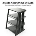 FITUEYES 4-Tier Wooden AV Component Media Stand Cabinet - Walmart.com