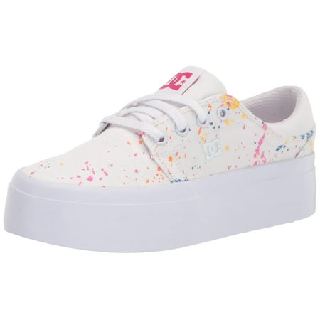 DC Women's Trase Platform Skate Shoe, White/Splatter, 6 | Walmart Canada