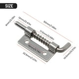 2Pcs Spring Loaded Latches Security Bolt Latch Tone Door Cabinet Hinges ...