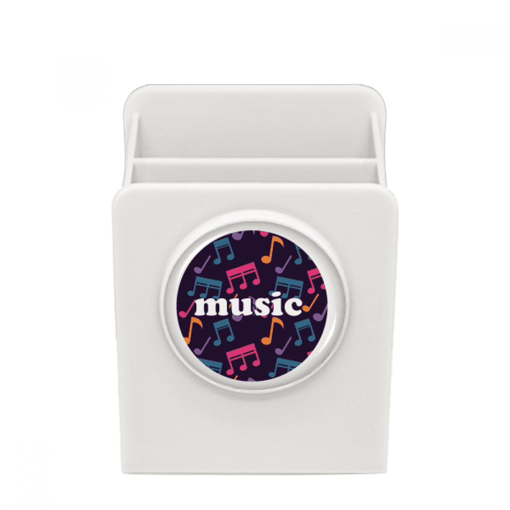 Colourful Music Notes Black Desk Pencil Holder Cup Pen Organizer ...