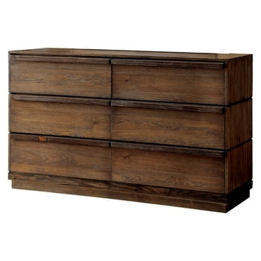 Transitional Style Poised Wooden Dresser, Rustic Natural Brown ...