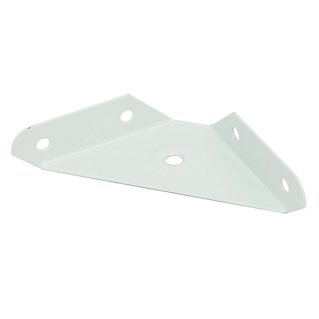 Metal Triangular Flange Corner Brace Angle Bracket White 99mmx60mmx18mm ...