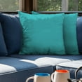 Mainstays 16" x 16" Solid Decorative Outdoor Throw Pillow, Teal ...