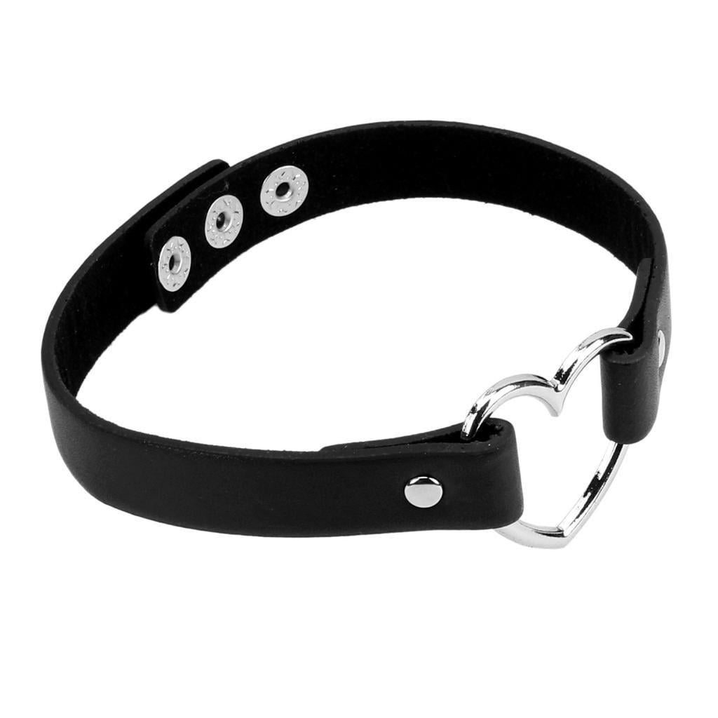 Click here for Colaxi Girls Choker Leather Collar Punk Heart Goth... prices