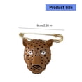 Vintage Enameled Exaggerated Leopard Head Brooch Elegant Alloy Fashion ...
