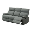Poundex Manual Recliner 3 seater Sofa-Gray - Walmart.com