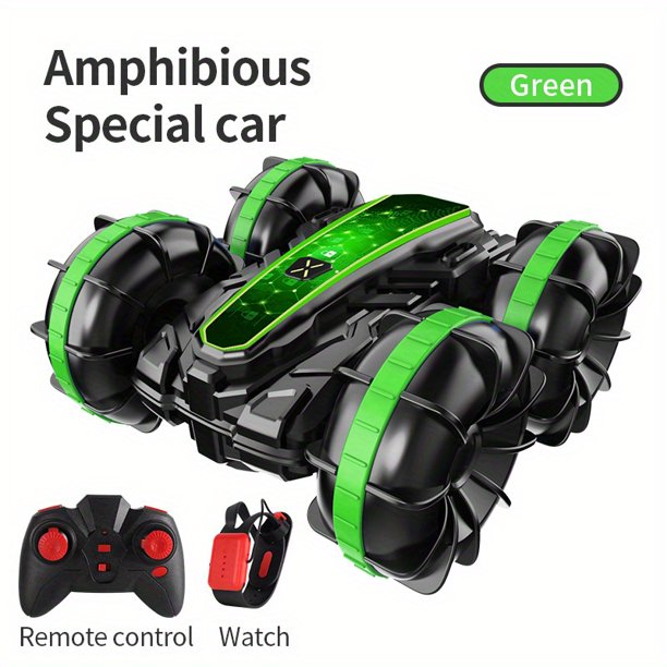 KEINXS Double sided stunt remote-controlled amphibious rolling and rotating remote-controlled ...