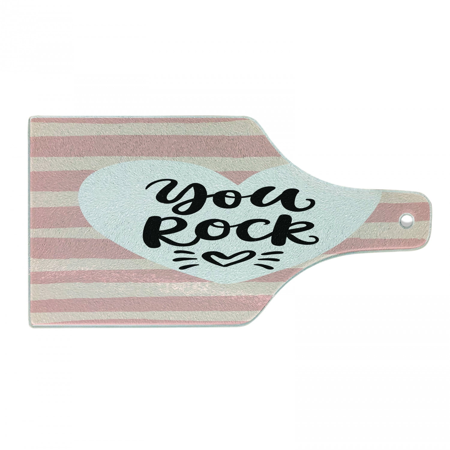 You Rock Cutting Board, Cursive Motivational Typography on Striped ...