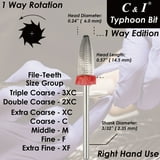 C & I Nail Drill Typhoon Style Efile for Electric File Machine, 1 Way ...