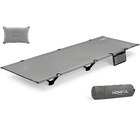 Grey Camping Cot Lightweight Cot 75 inch Backpacking Cot Aluminum ...