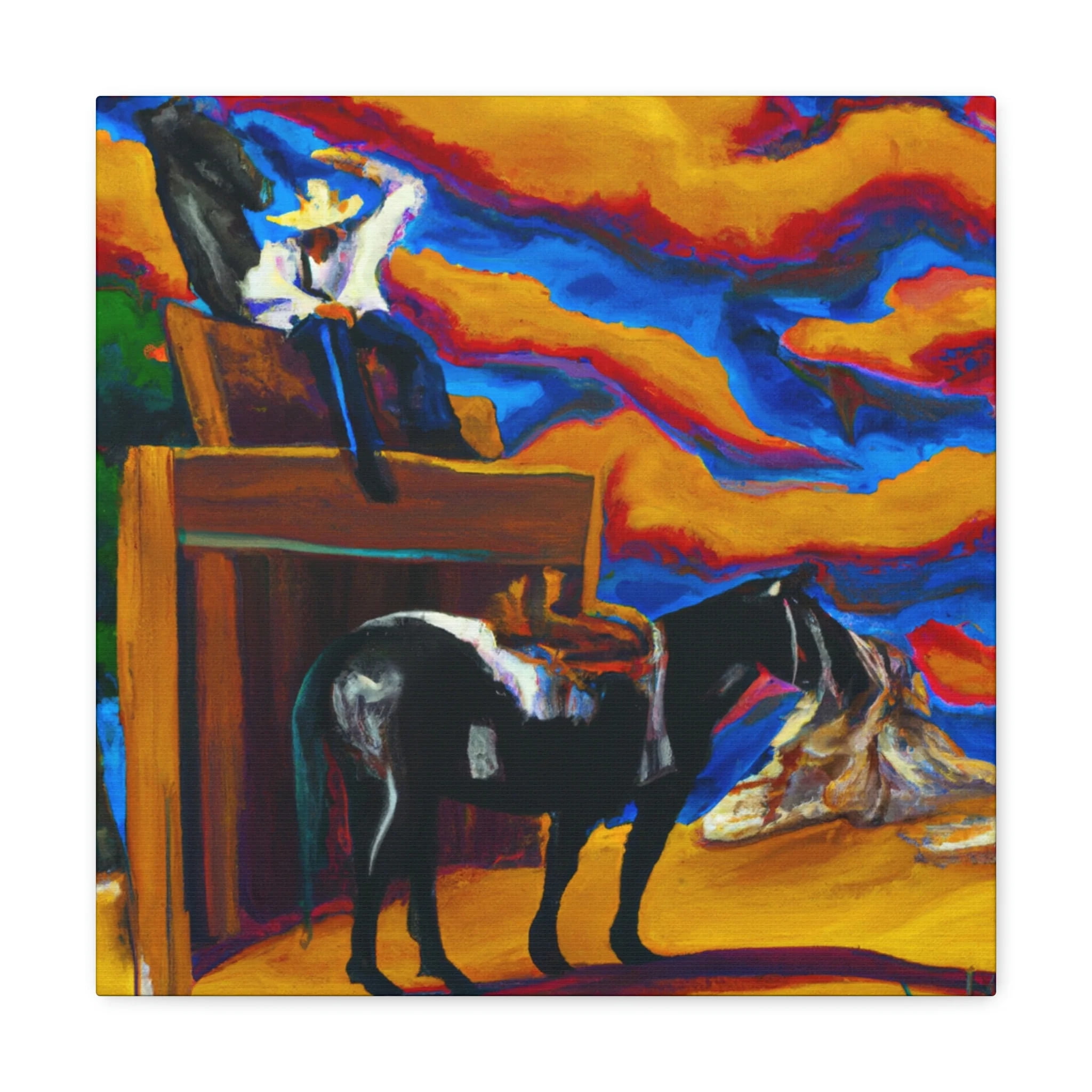 Hitching Post in Surrealism - Canvas - Walmart.com