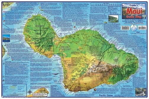 Franko Maps Maui Laminated Guid Map - Walmart.com