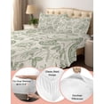 4 Piece Full Sheet Set Retro Spring Floral Sheets Set for Full Size Bed ...