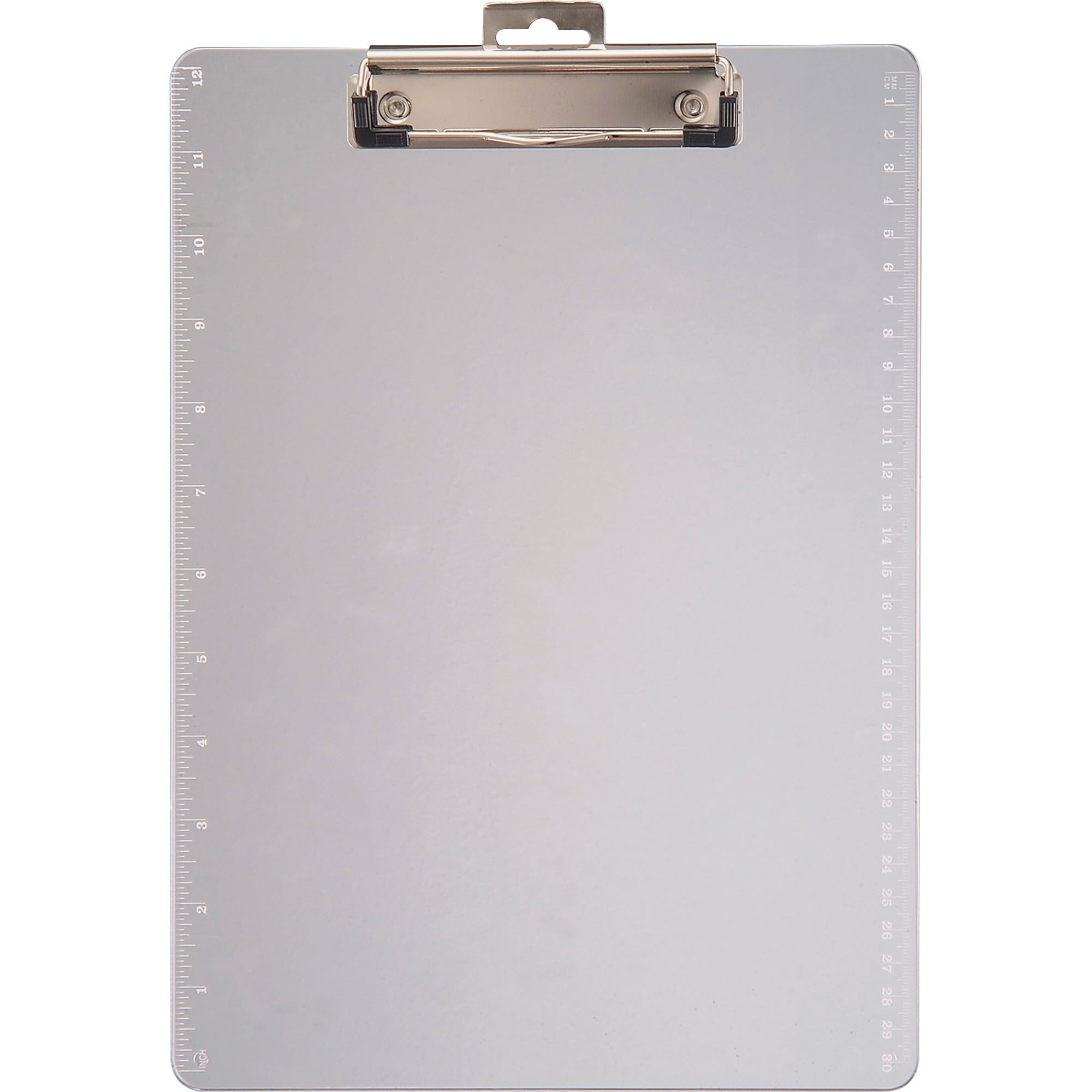 Officemate Transparent Plastic Clipboard with 12-Inch Ruler, Letter ...