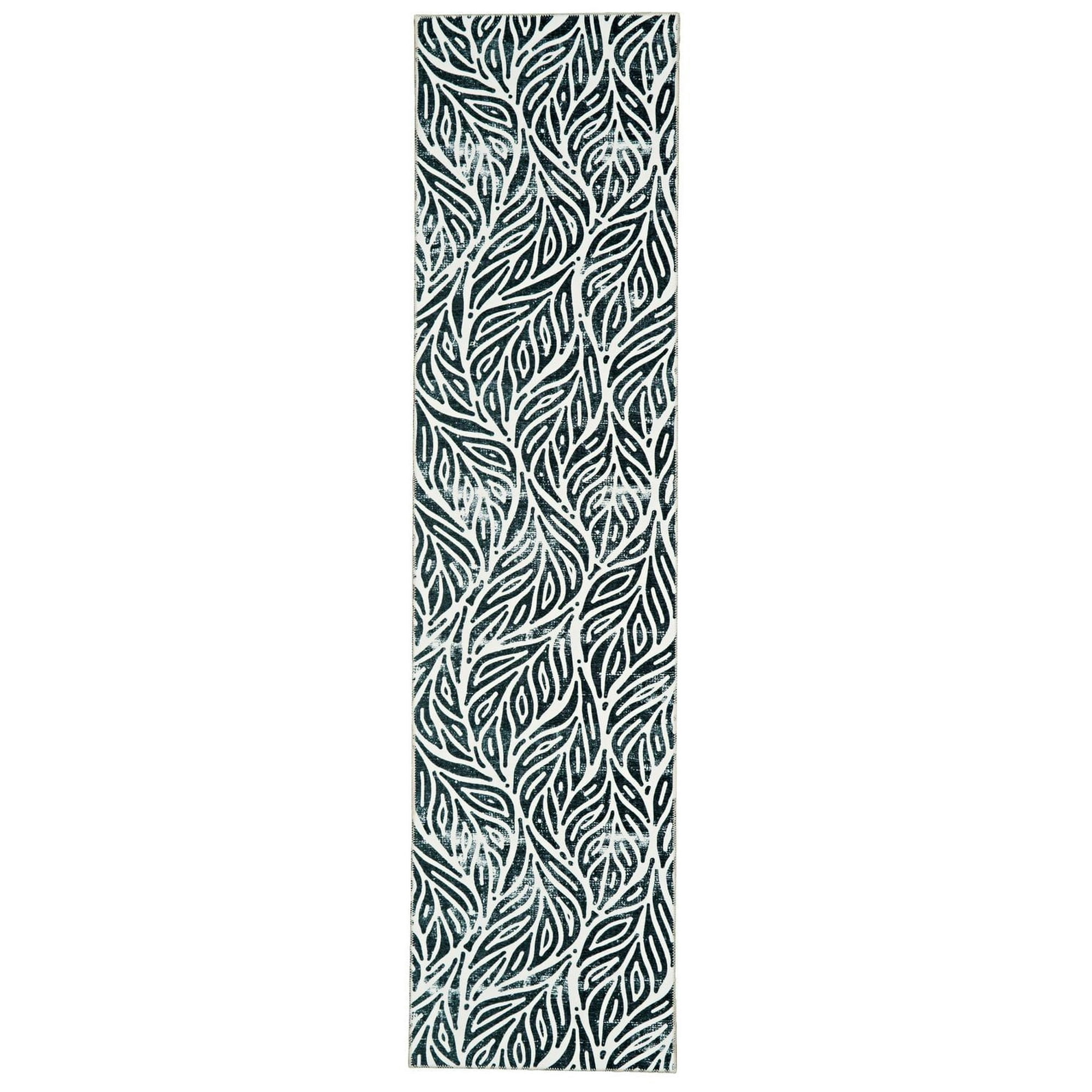 Click here for Linon Leona 2 X 8 Washable Runner  Ivory And Black... prices