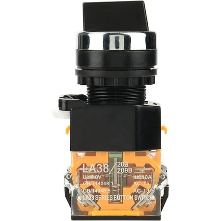 Xizioo Momentary Rotary Selector, 22mm 2 Position Self Resetting Rotary ...