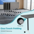 8PCS Conference Table with Wheels, 55.1“ Folding Conference Table, Flip ...