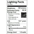 Great Value LED Light Bulb, 1.5W (15W Equivalent), Soft White, B10 Deco ...