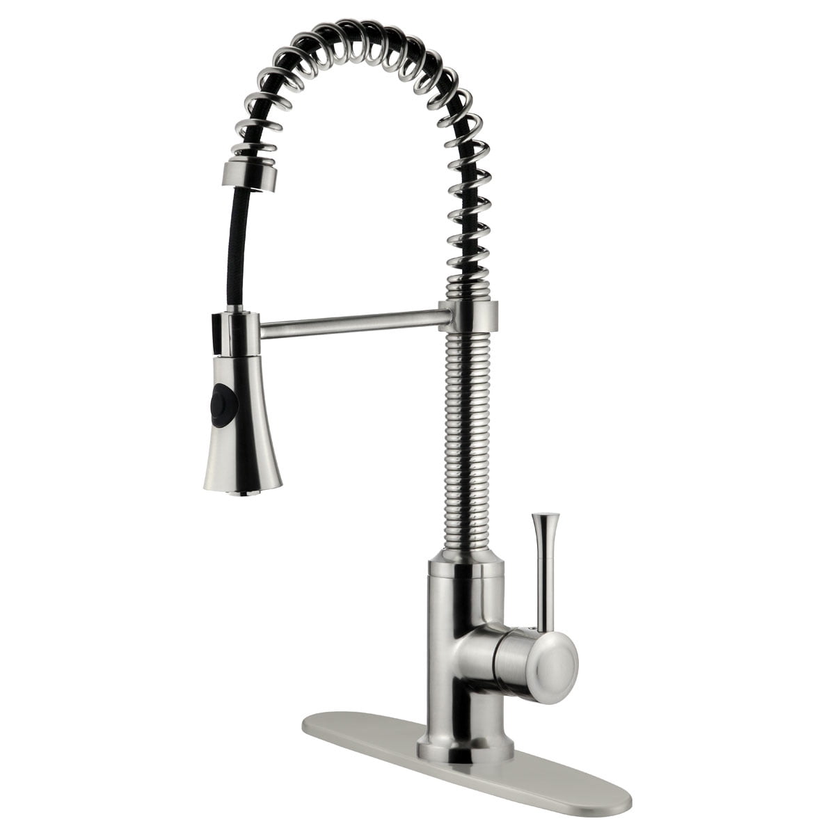 LessCare LK9B Kitchen Faucet With Shower Sprayer, Brushed Nickel ...