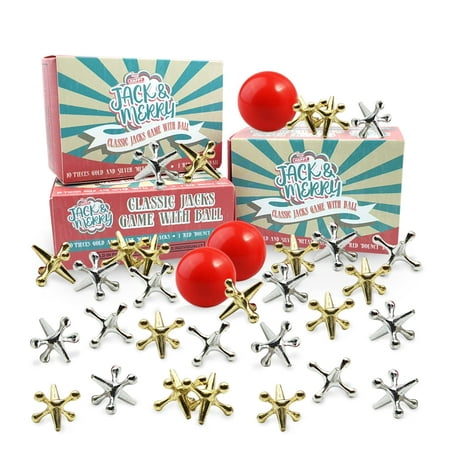 Vintage Metal Jacks Game with Ball - 3 Sets of Jax Game per Order ...