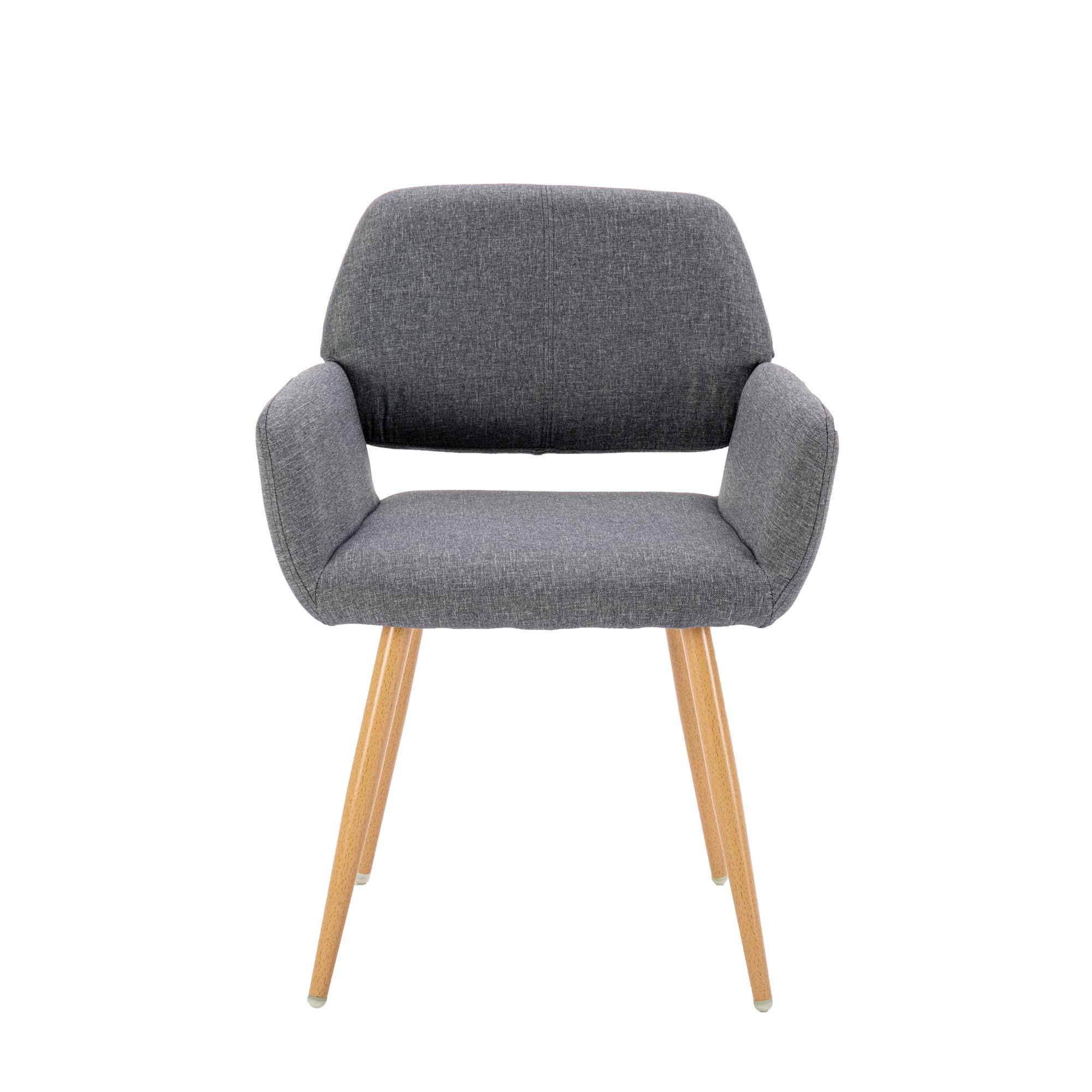 Gray Fabric Modern Living Dining Room Upholstered Small Side Chairs ...