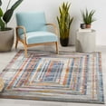 Well Woven Merle Light Blue Multicolor Area Rug 7'10" x 9'10" Geometric ...