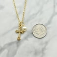 24K Gold Plated Little Girls Cross Pendant Necklace, Baptism/First ...