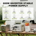 ALLPOWERS Beige R600 Portable Power Station, 600W, 299Wh LiFePO4 ...