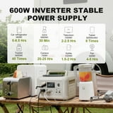 ALLPOWERS Beige R600 Portable Power Station, 600W, 299Wh LiFePO4 ...