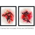 Iron Man Superhero Watercolor Art Prints (Unframed) | Great Gift Set of ...